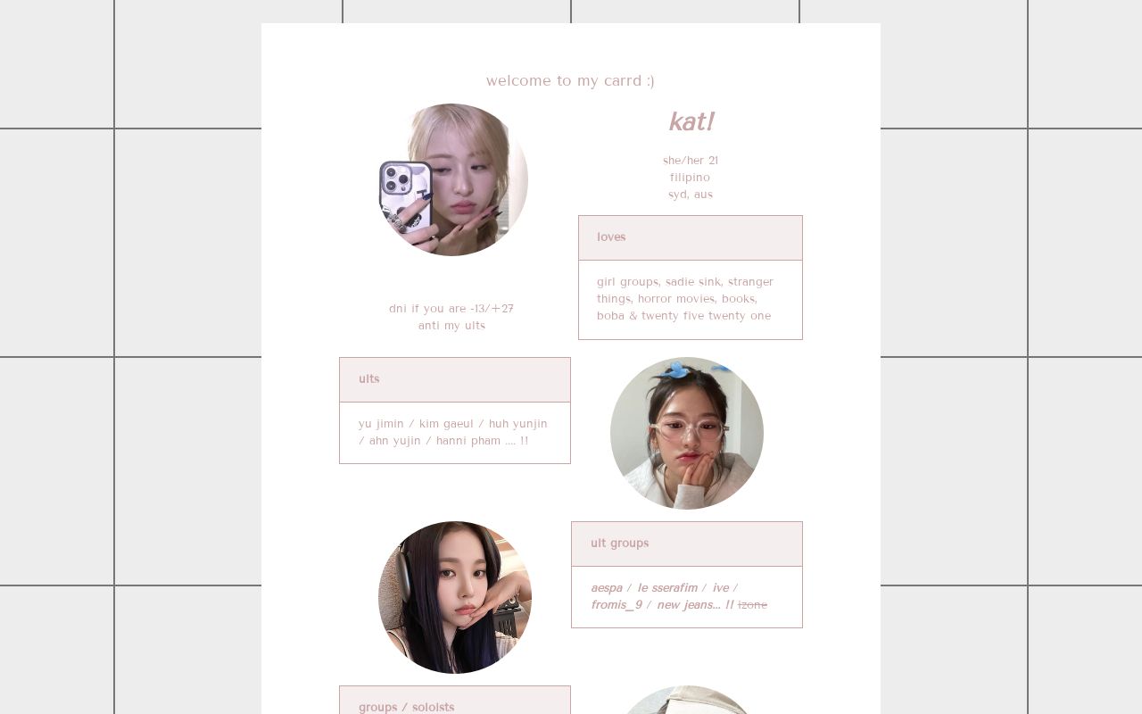 welcome to kat's carrd